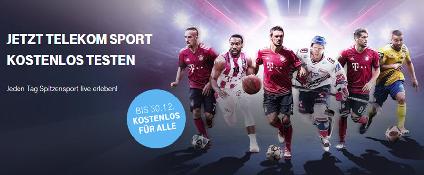 Telekom Sport bis 31.12.2018 kostenlos für ALLE - Telekom Profis