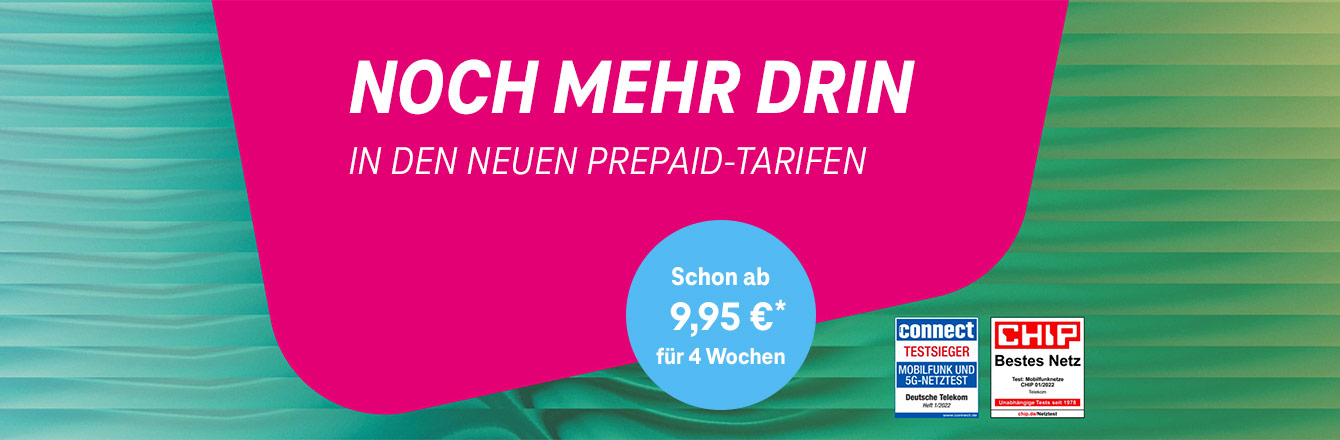 Neue Prepaid-Tarife: Mehr Datenvolumen und inkl. 5G - Telekom Profis