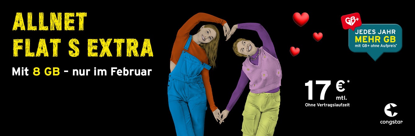 congstar - Die neue Allnet Flat S Extra - Telekom Profis