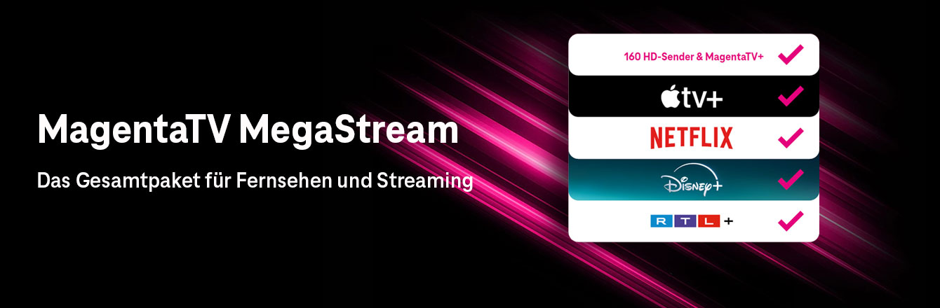 MagentaTV MegaStream inkl. Apple TV+ zum Aktionspreis - Telekom Profis